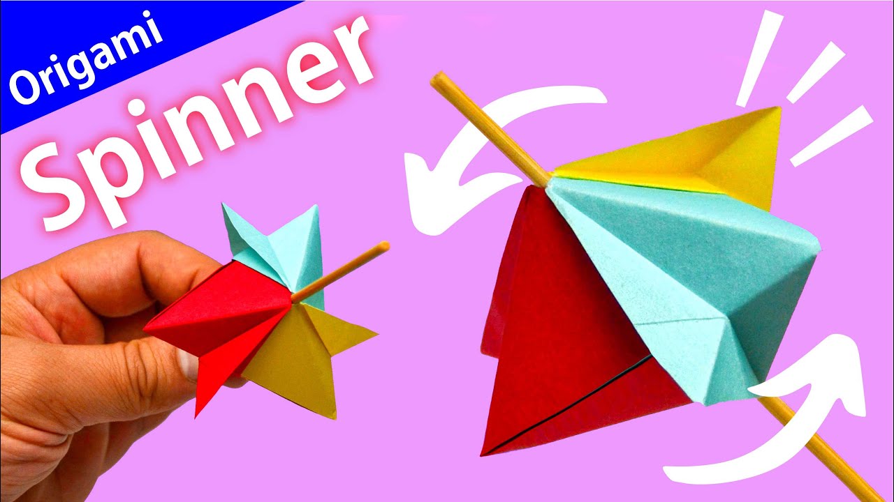 Origami Spinner Very Easy - YouTube