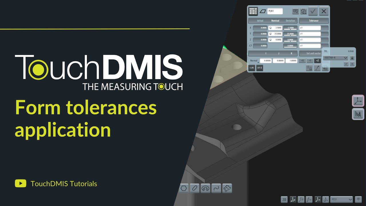 TouchDMIS Tutorials - GD&T Form Tolerance - How to apply form tolerances in TouchDMIS - YouTube