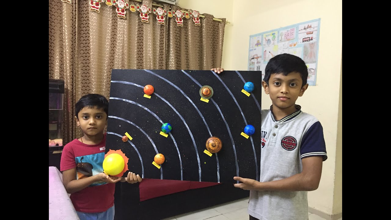 How To Make 3D SOLAR SYSTEM For School Project by Jo Brothers Life ...