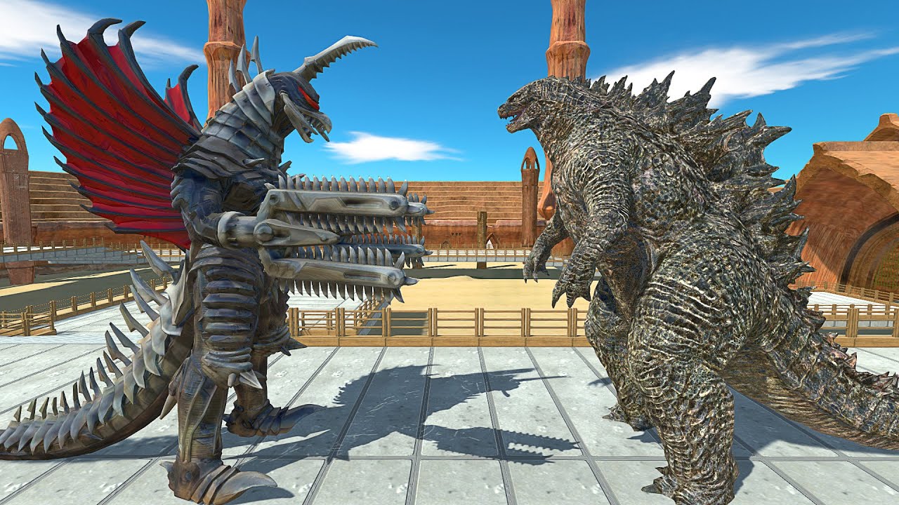 GIGAN FINAL WARS vs GODZILLA 2021 ARENA DEATH RUN - Animal Revolt ...