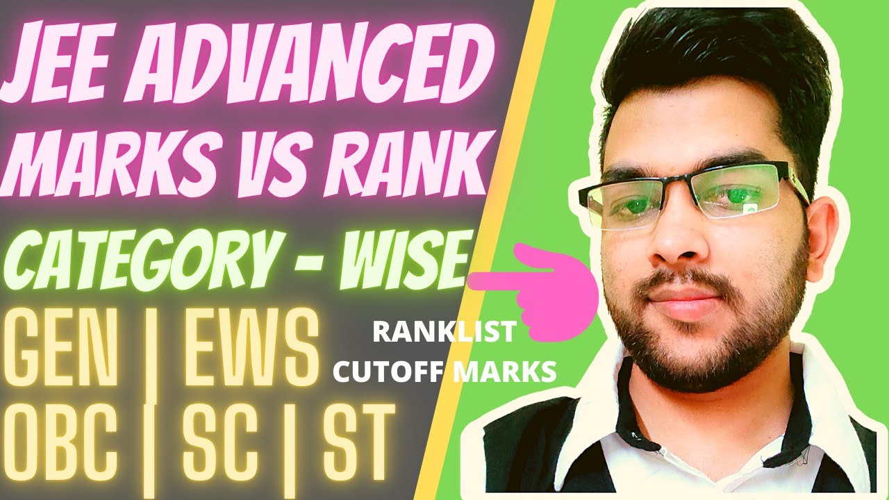 Jee Advanced Marks vs Rank | category wise rank | Jee advanced Cutoff ...