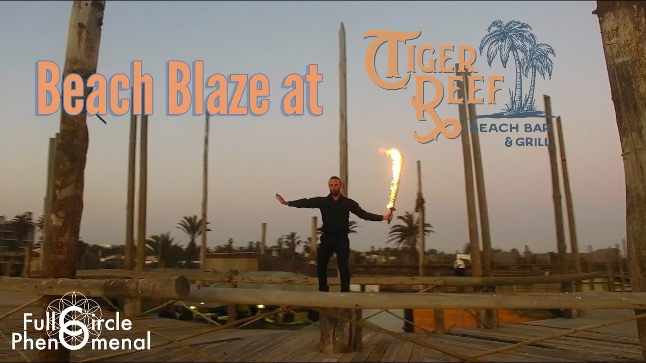 Fire Show at Tiger Reef Beach Bar (preview video) - YouTube