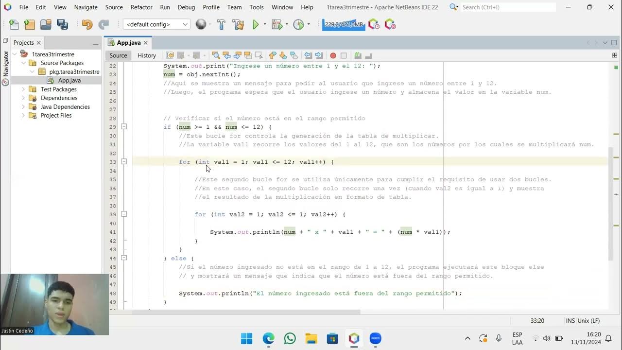 Video tutorial de estructura selectiva y bucle en netbeans. - YouTube