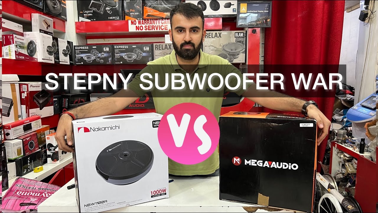 BEST STEPNY WOOFER KAUNSA😱??NAKAMICHI VS MEGA AUDIO🔊 | ACTIVE SUBWOOFER ...