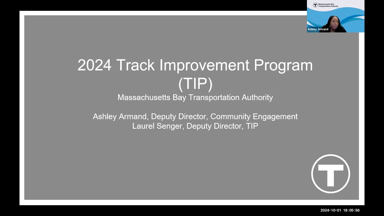 Track Improvement Program - Virtual Public Meeting | October 1, 2024 ...