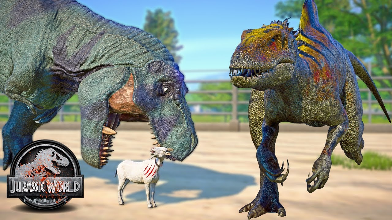 NEW! Indospinosaurus, Fang Edition T-REX, Carnotaurus Dinosaurs Fight 🌍 ...