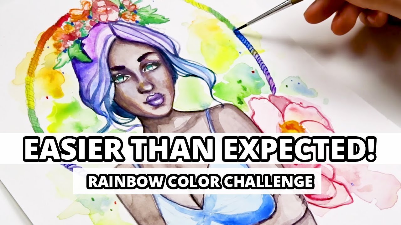 RAINBOW COLOR CHALLENGE - This was easier than I thought! - YouTube