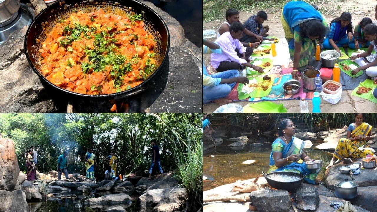 குடும்பத்தோடு ஆற்றோரத்தில் கறிவிருந்து |MAKING FULL NONVEG LUNCH MENU ...