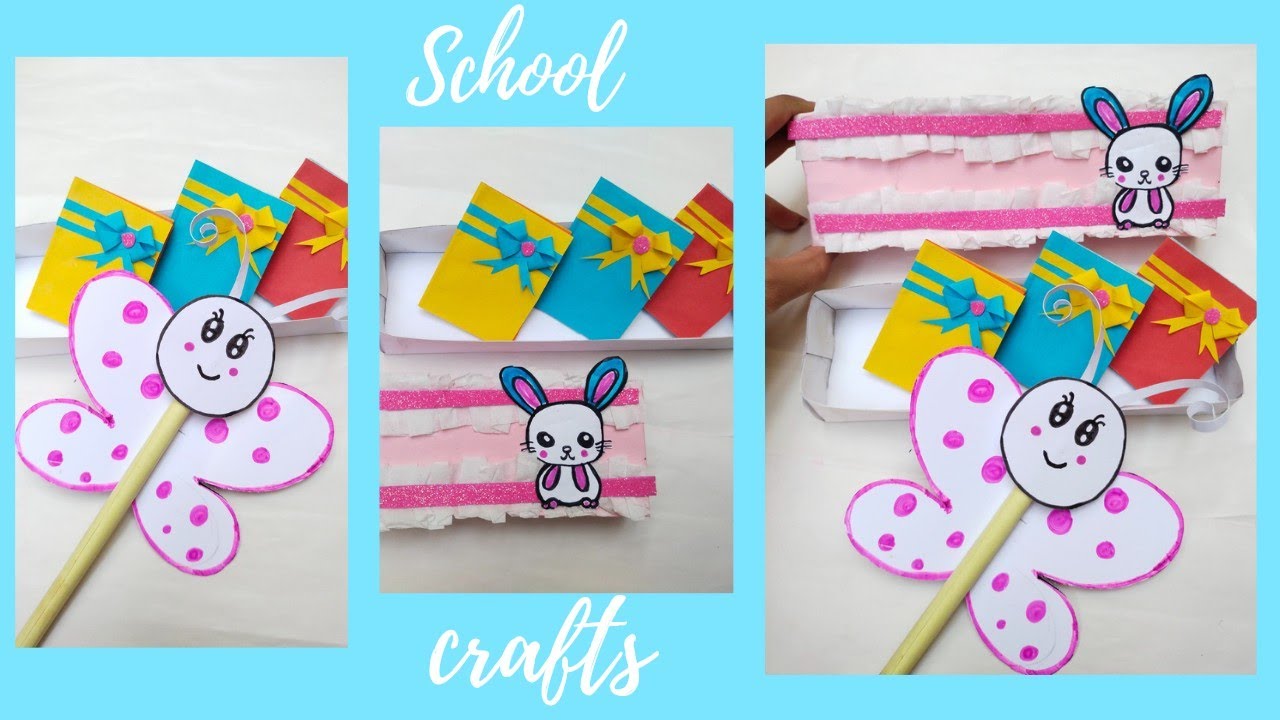 school craft ideas/ DIY crafts/ school hacks/ origami craft/ paper gift ...
