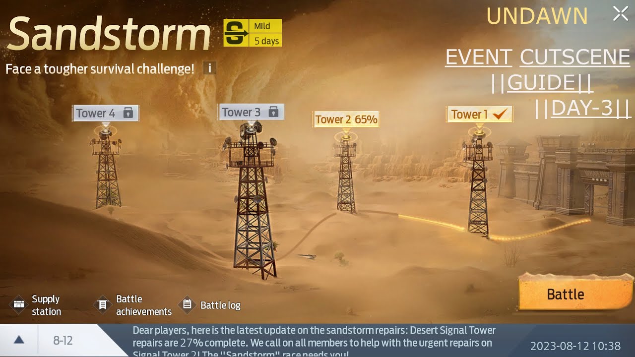 Undawn [Event] Sandstorm || Day- 3 || Cutscenes || Guide - YouTube