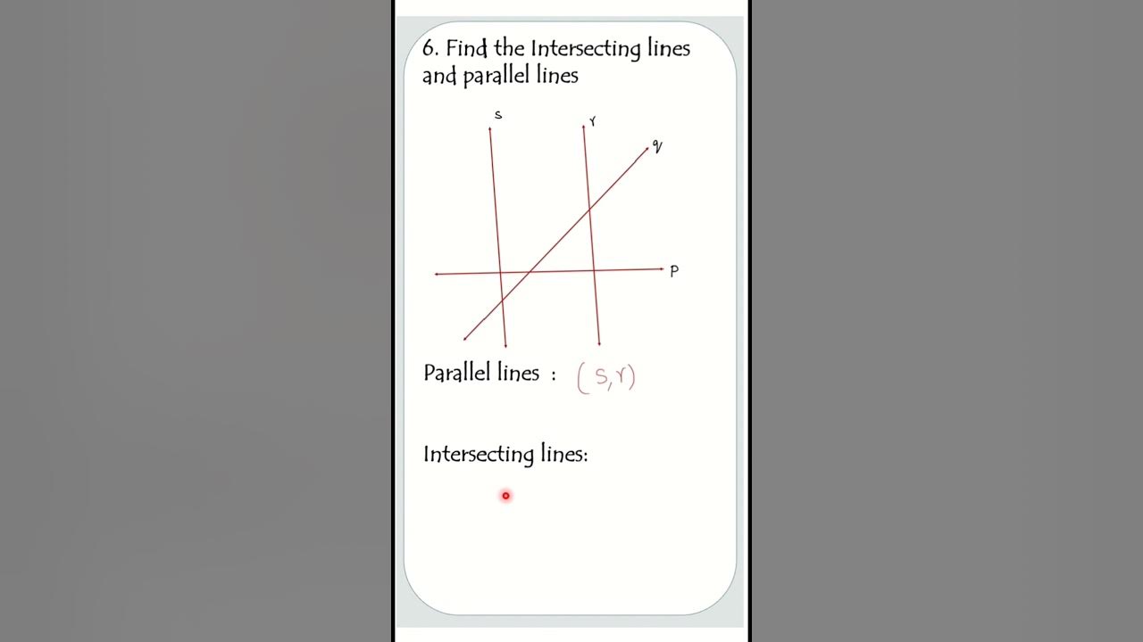 How to Identify Parallel Lines & Intersecting lines II Part 2 II #Geometry #BasicGeometry #Math ...