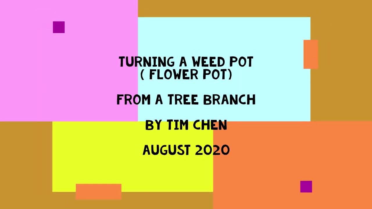 Turning a weed pot flower pot #woodturning - YouTube