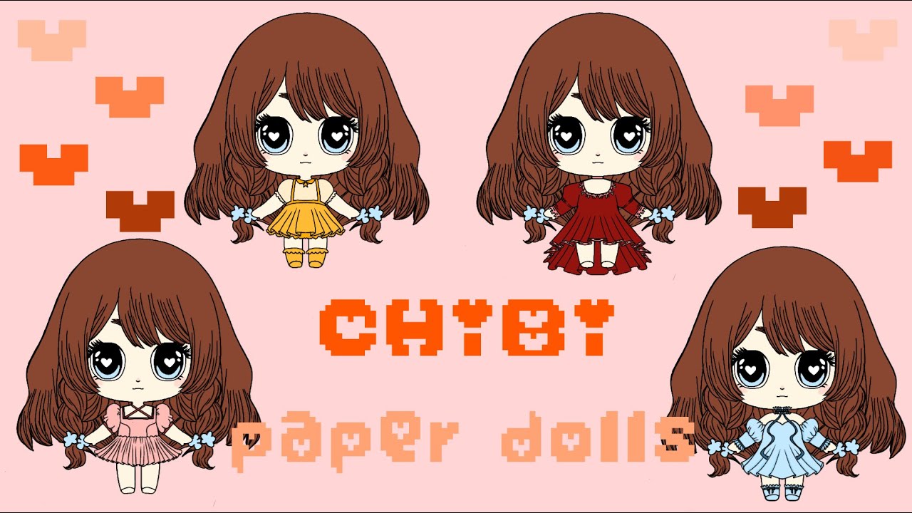 Chibi Paper Doll Dress Up Diy Paper Dolls And Crafts Youtube