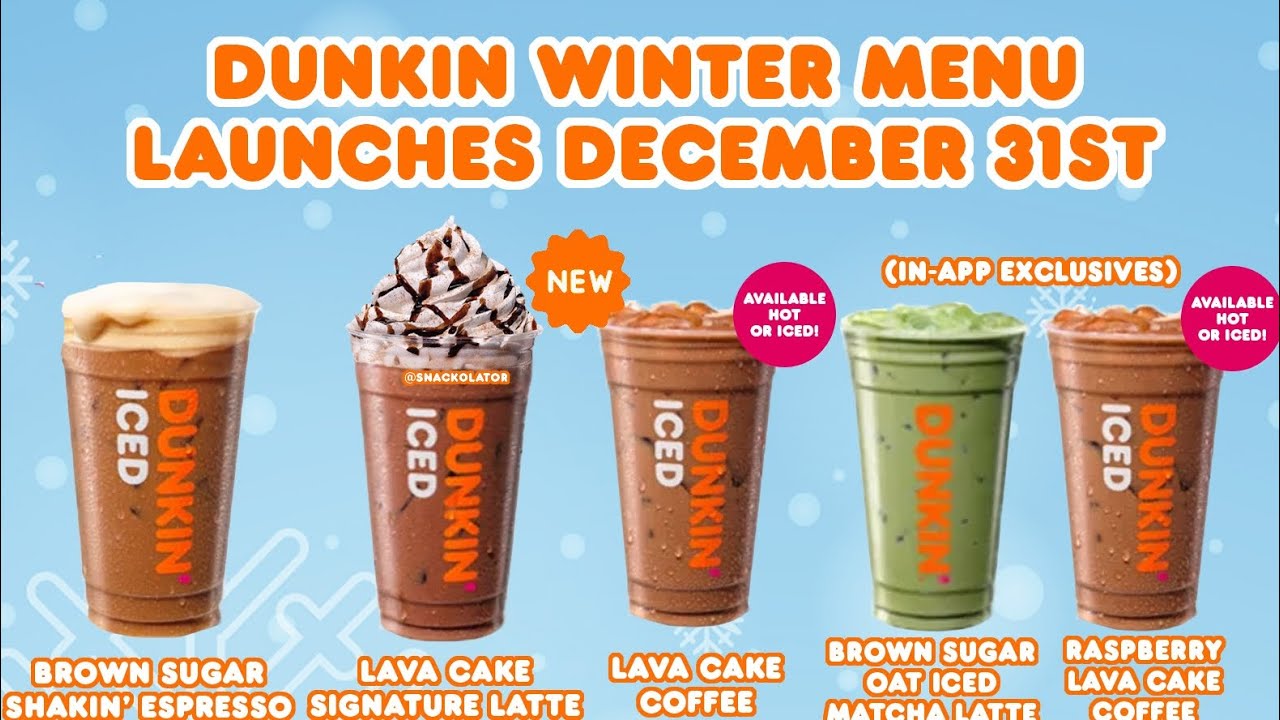 First Look at the Dunkin' Winter 2025 Menu with New Lava Cake Drinks # ...