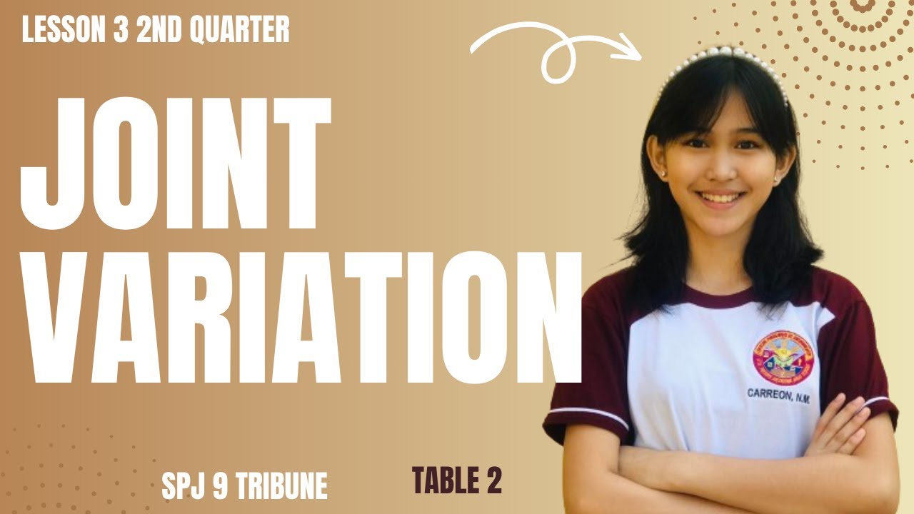 JOINT VARIATION // LESSON 3: 2ND QUARTER GRADE 9 MATH - YouTube