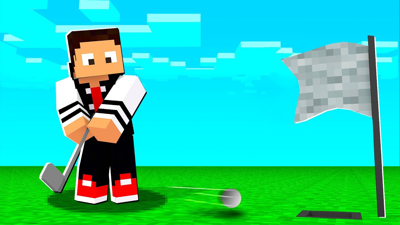 JOGAMOS GOLF NO MINECRAFT! - YouTube