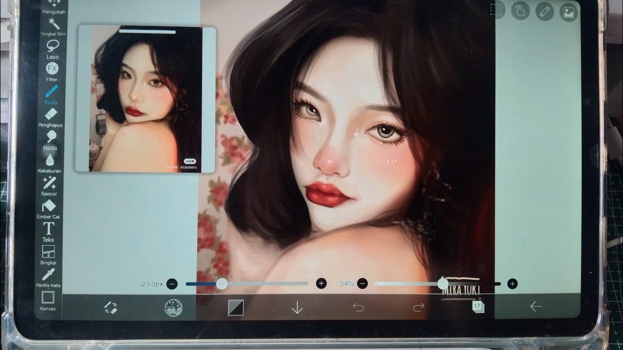 LIVE - Potrait Painting on Ibis Paint X Part 2 || 23mira_yuki #art #ibispaint - YouTube