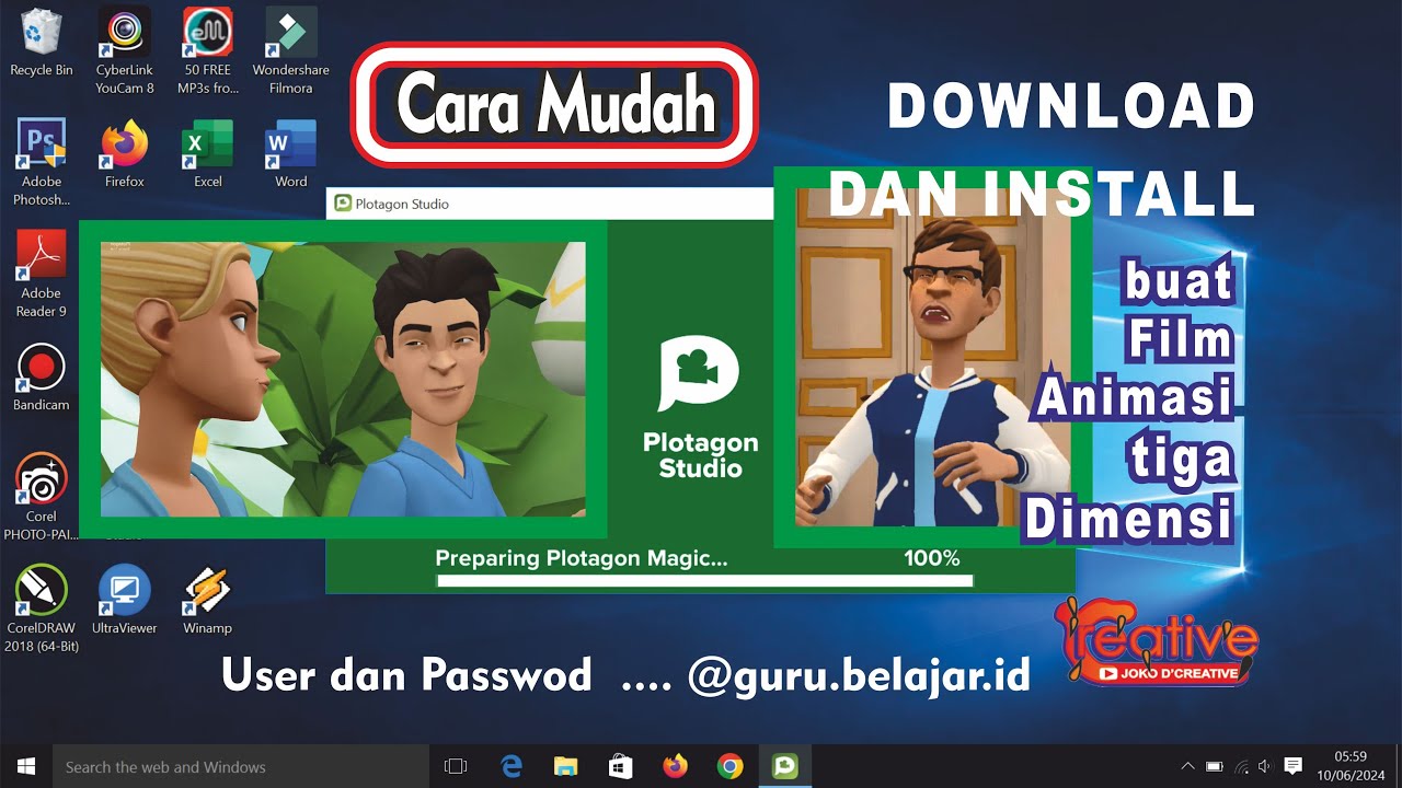 CARA MUDAH DOWNLOAD DAN INSTALL PLOTAGON STUDIO - YouTube