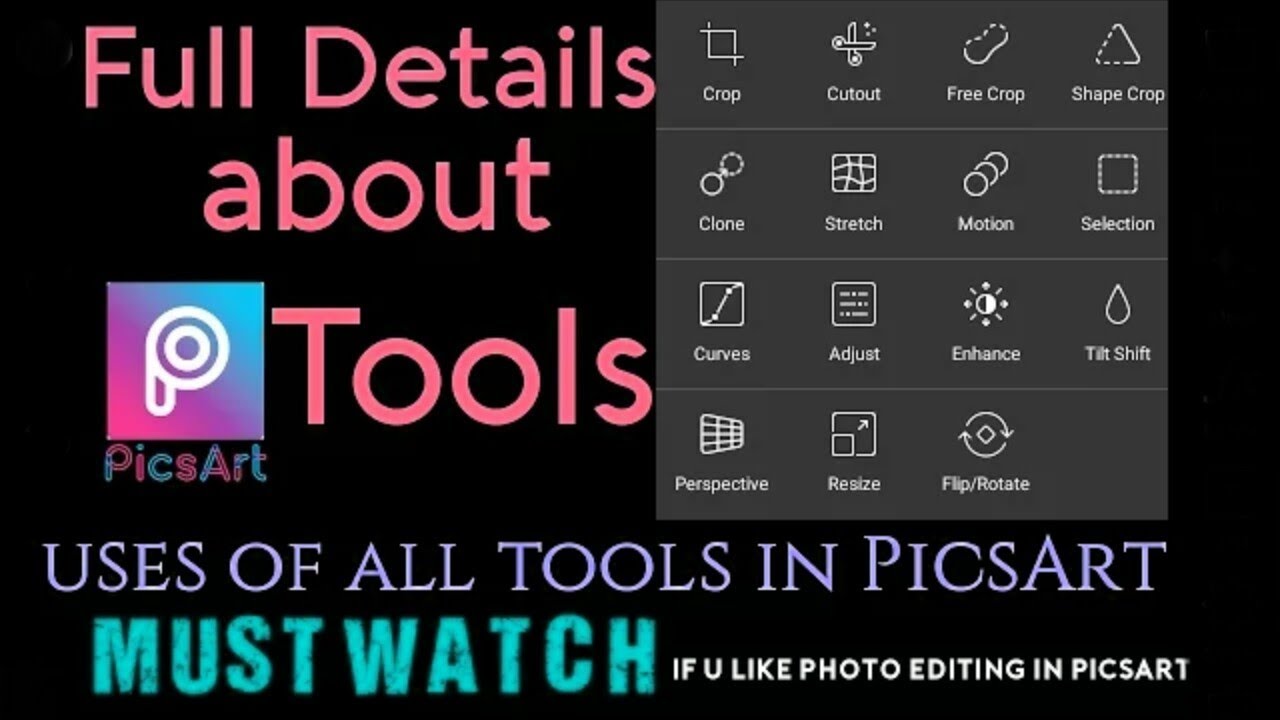 How to use picart tools 2017 - YouTube