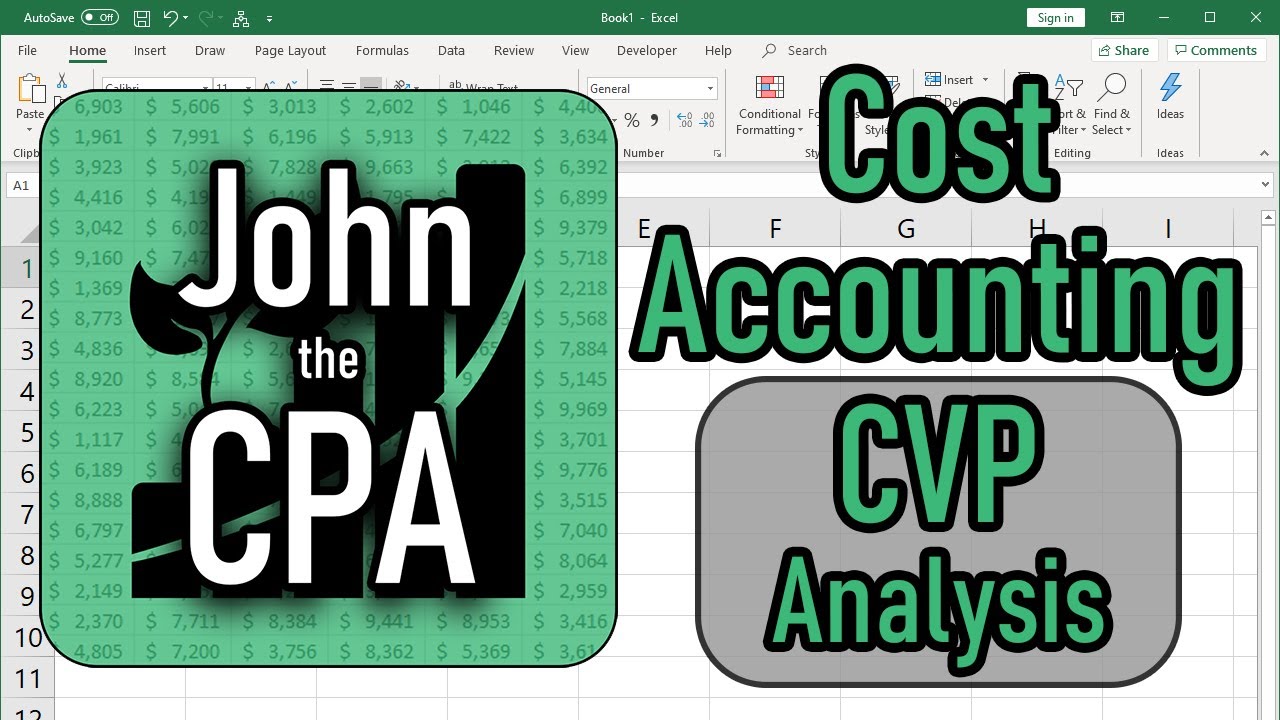 Cost Accounting in Excel - CVP Analysis - YouTube
