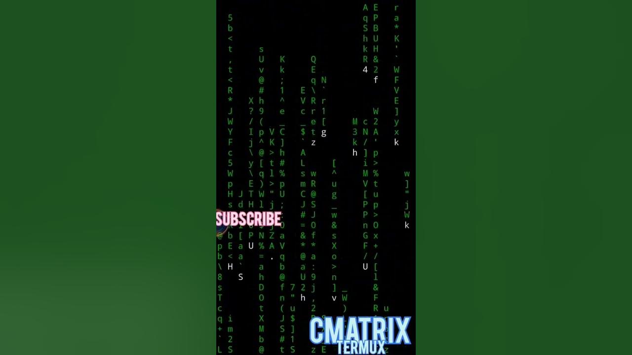 cmatrix | Termux | Tech Sonnet - YouTube