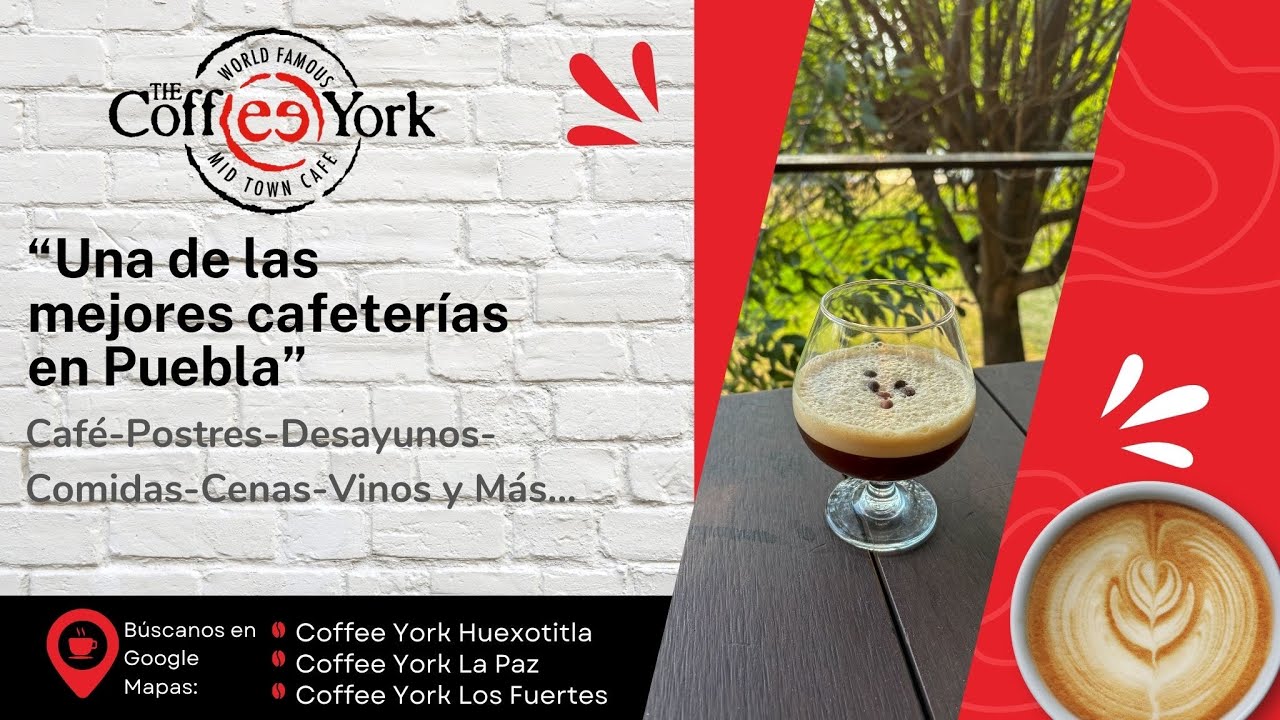 Conoce uno de LOS 10 MEJORES cafeterías en Puebla coffee york - YouTube