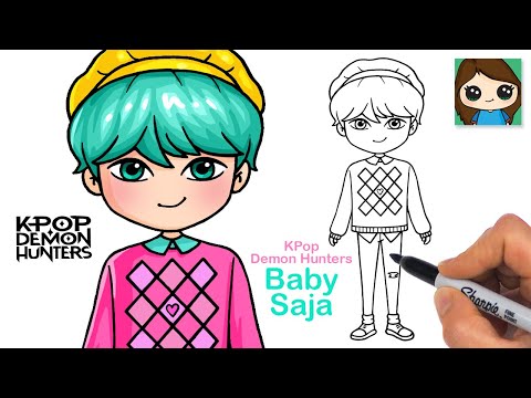 How to Draw Baby Saja | KPop Demon Hunters Saja Boys | Safe Videos for Kids