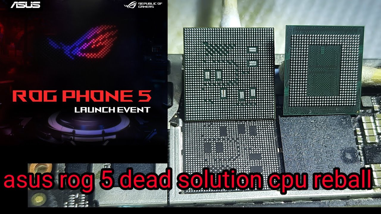 asus rog 5 dead solution cpu reball - YouTube