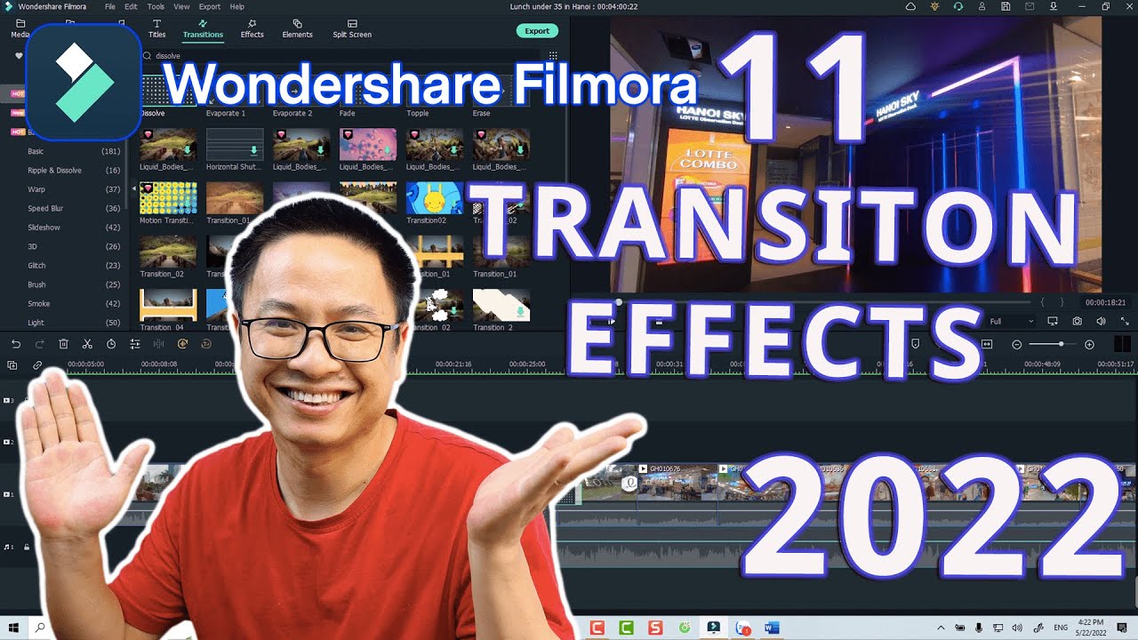 Filmora 11: How to Add and Edit a Transition Effect - YouTube