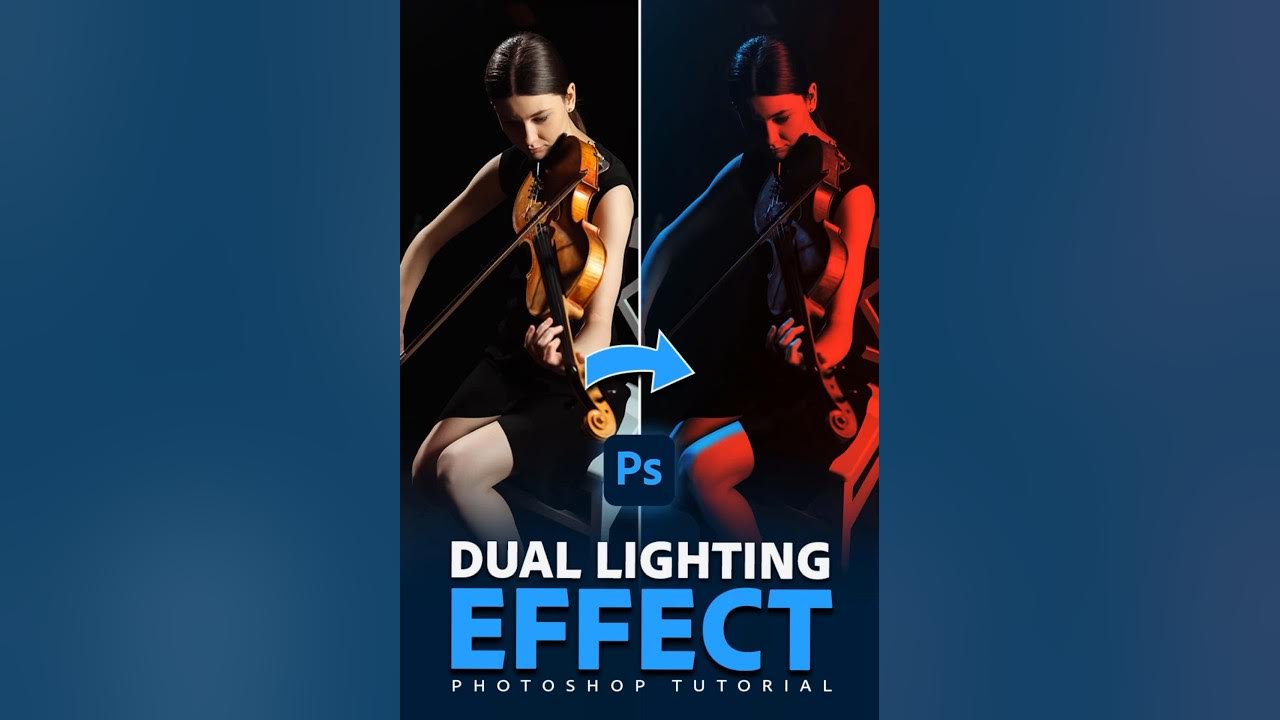 Create dual lighting effect in Photoshop - YouTube
