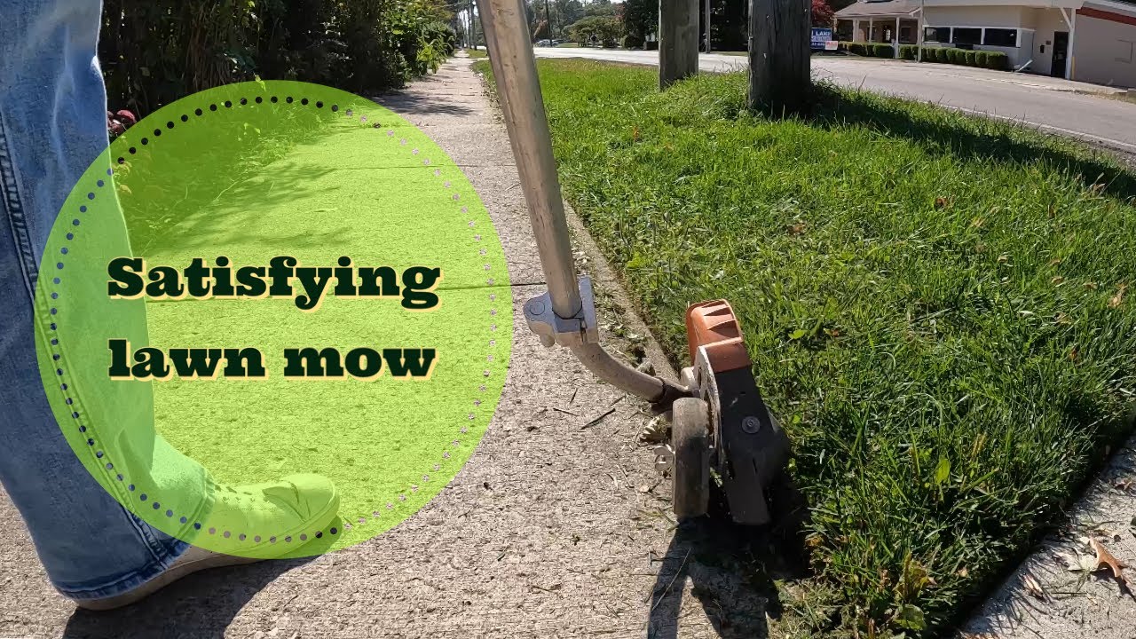 Satisfying Lawn Mowing Thick Grass Youtube 2791