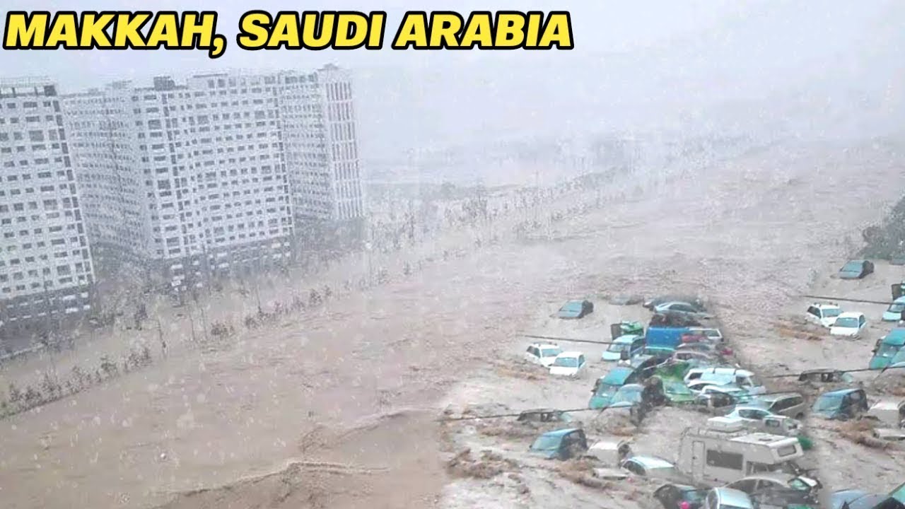 natural disasters ! Hail & flash floods in the city of Mecca - YouTube