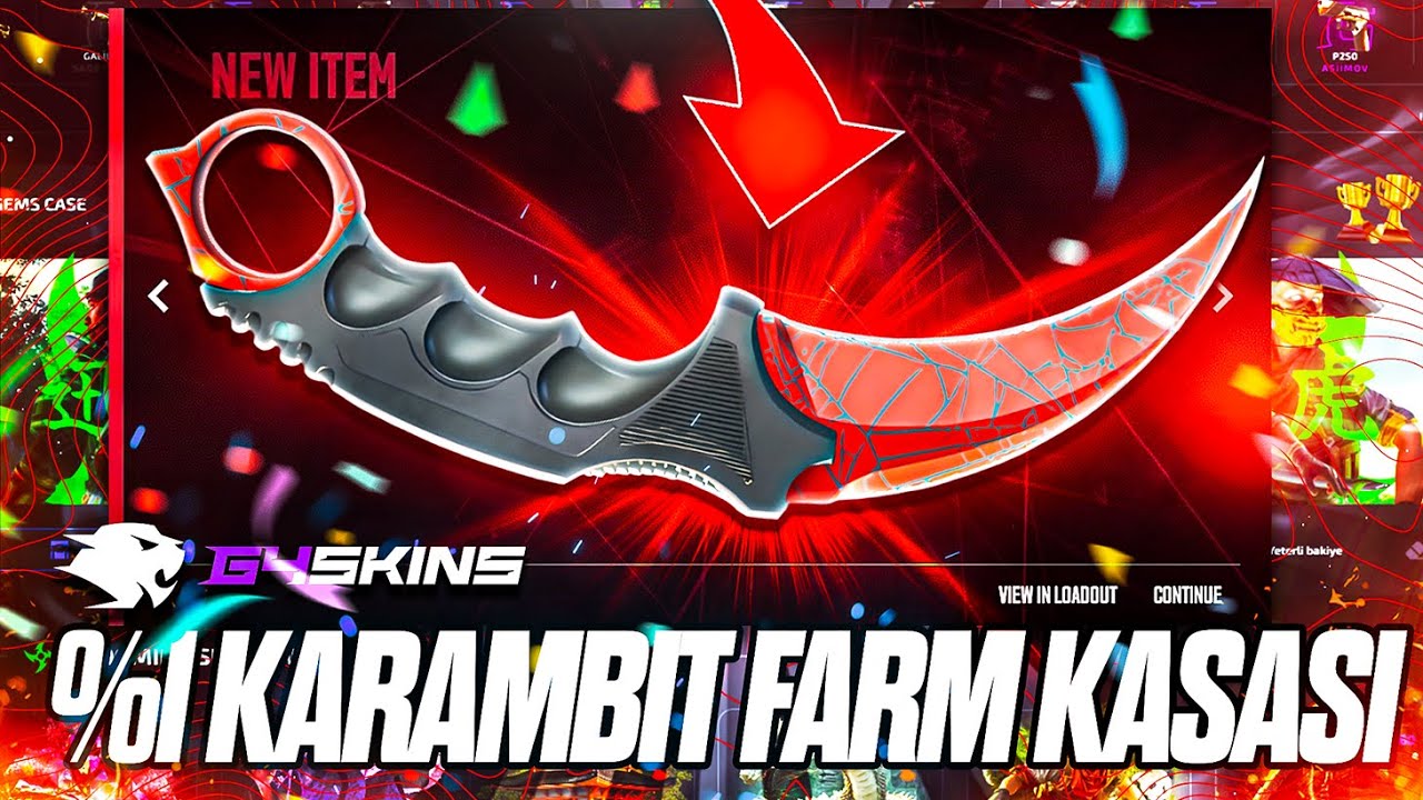 %1 KARAMBİT FARM KASASINDAN 2 KARAMBİT PEŞ PEŞE - 10$ KASA NASIL BU ...