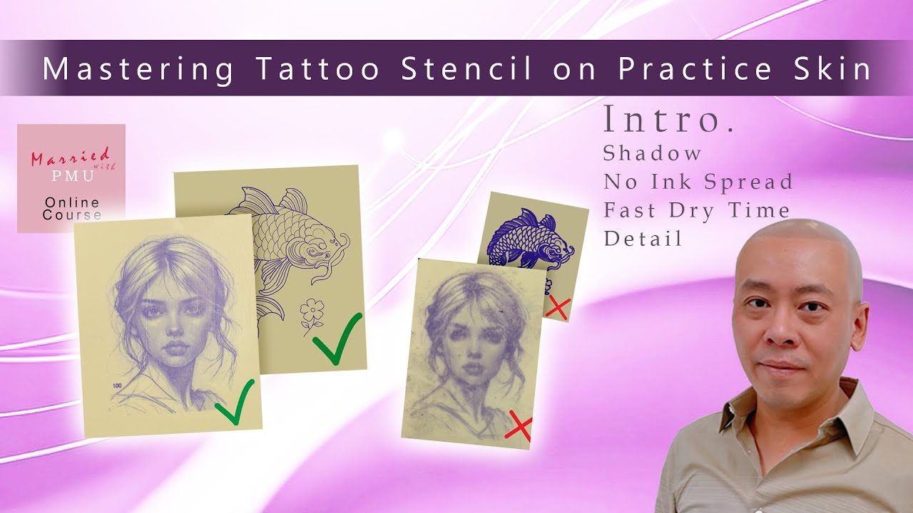 How to Make a Perfect Stencil for Tattoo Practice Skin Intro - YouTube