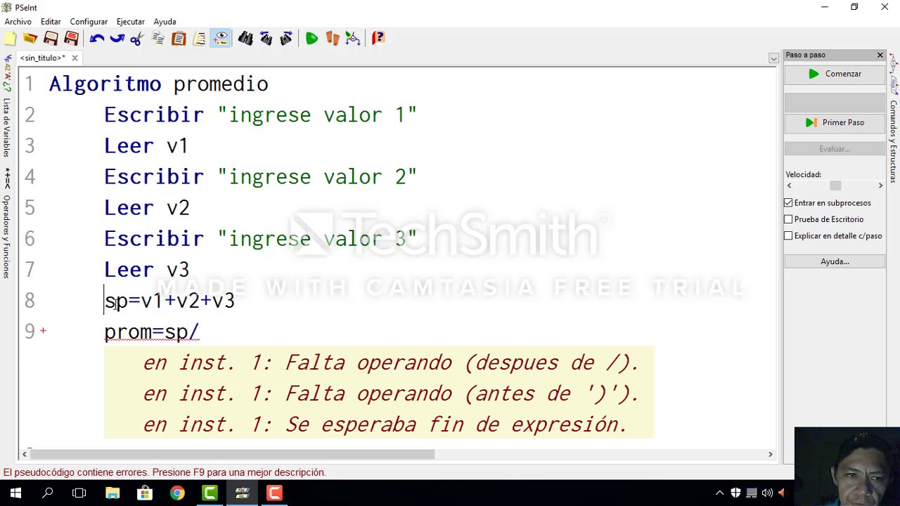 promedio de 3 numeros en pseint - YouTube
