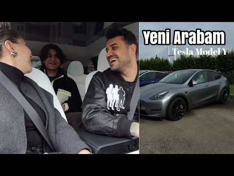 SONUNDA KAVUŞTUK | YENİ ARABAMI ALMAYA GİDİYORUZ, Tesla Model Y, #günlükvlog