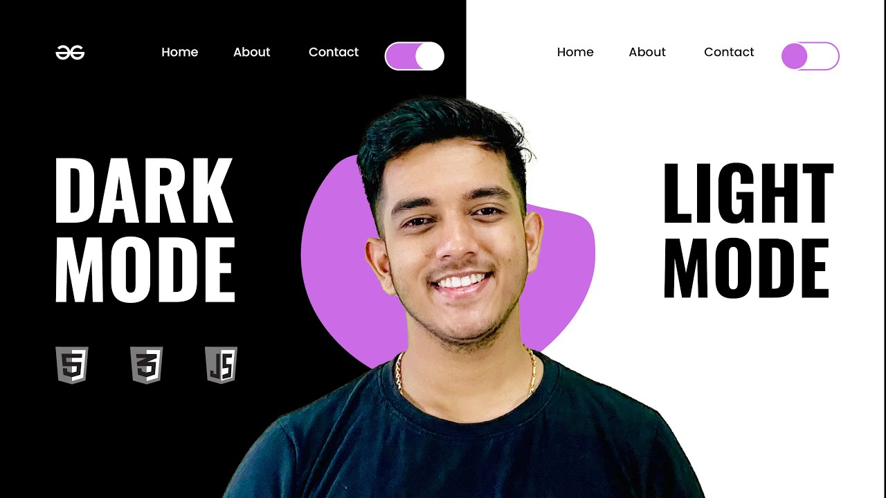 Toggle Between Dark And Light Modes Using Javascript Frontend Development Projects 