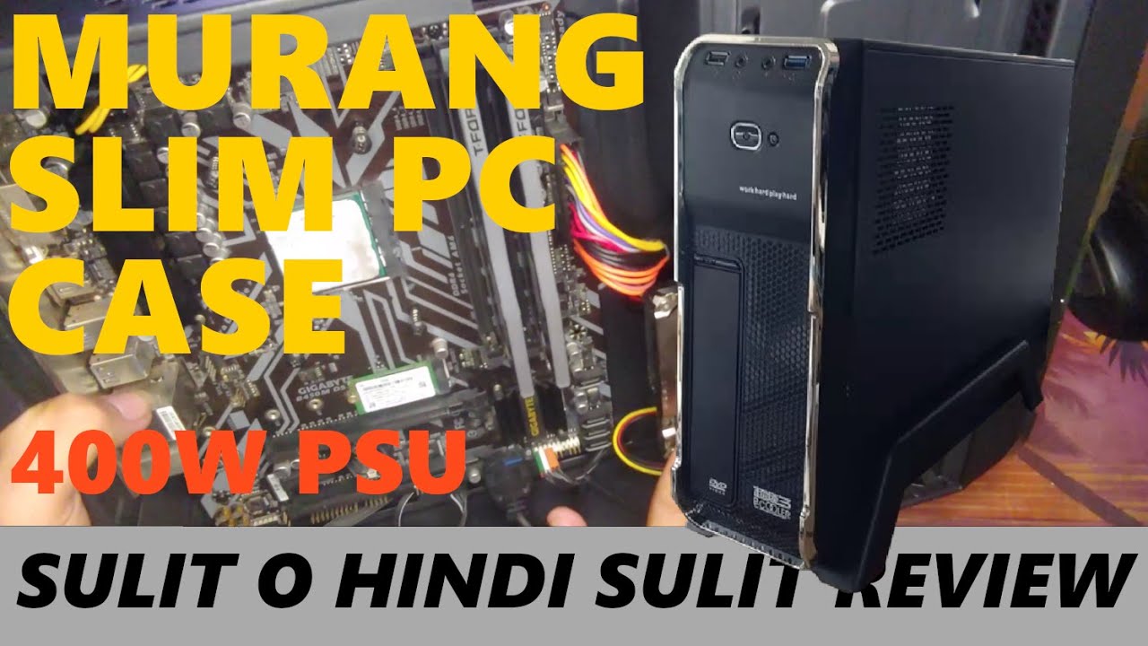 Murang Slim PC Case for ATX at MATX with 400w SFX PSU - YouTube