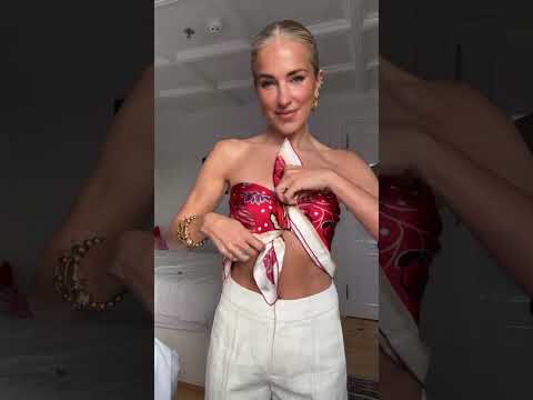 Burcu Esmersoy bir şal ile yazlık birçok stil yaratıyor