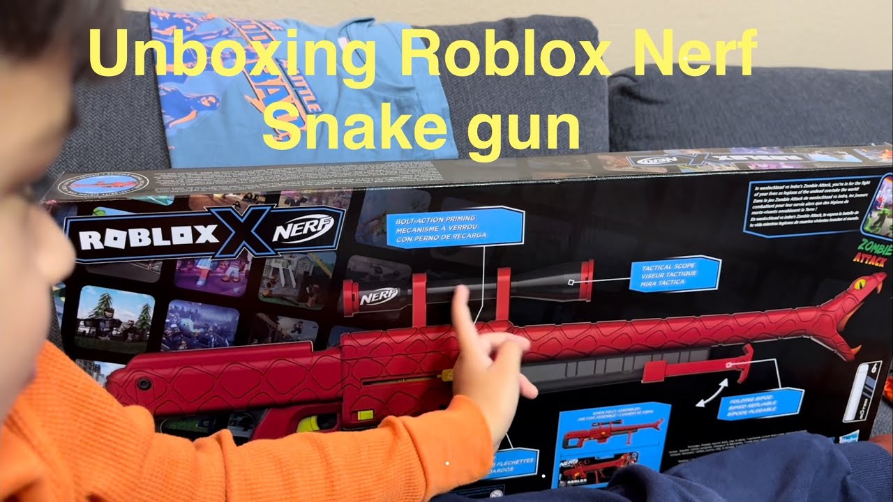 Unboxing Roblox nerf snake gun - YouTube