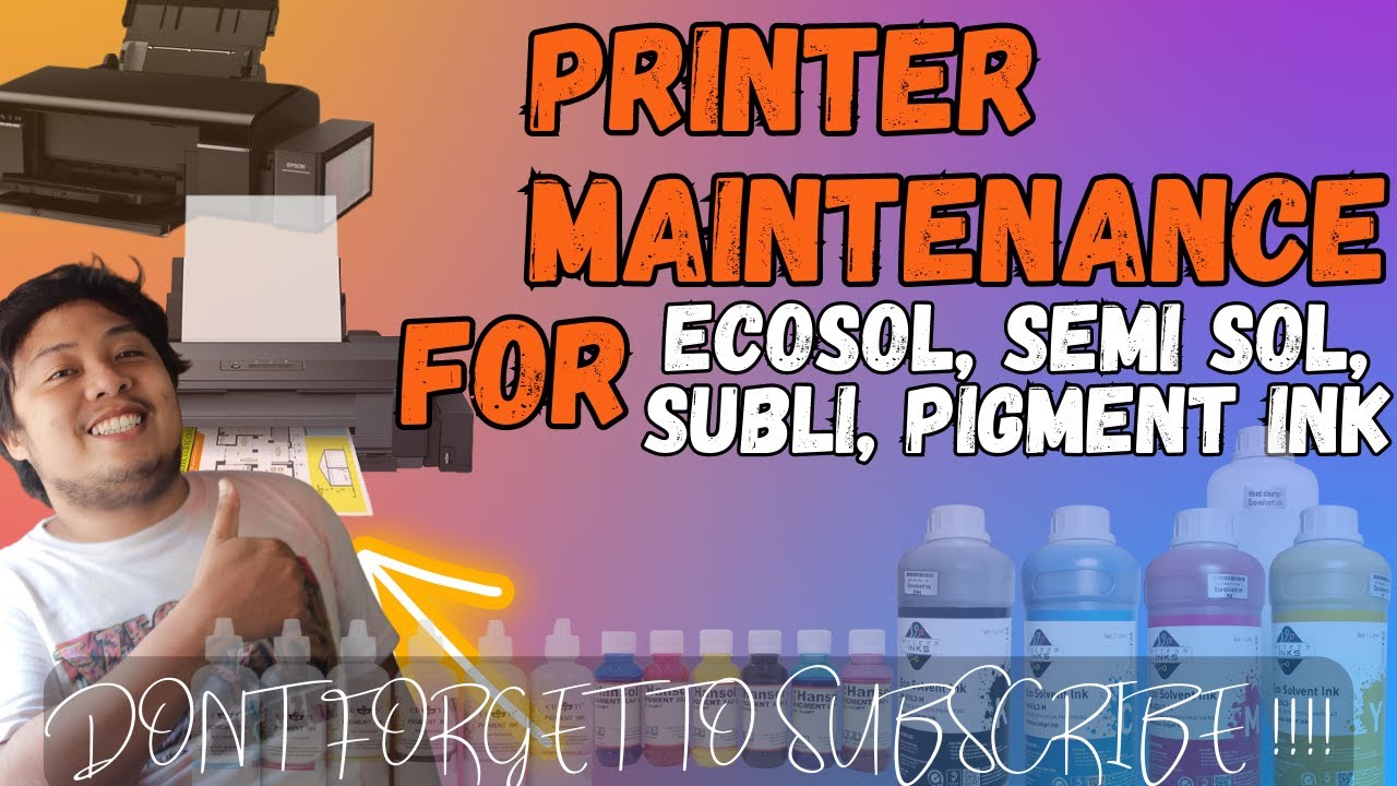 PRINTER MAINTENANCE TO AVOID SMUDGE OR EXCESS INK IF YOU ARE USING ...