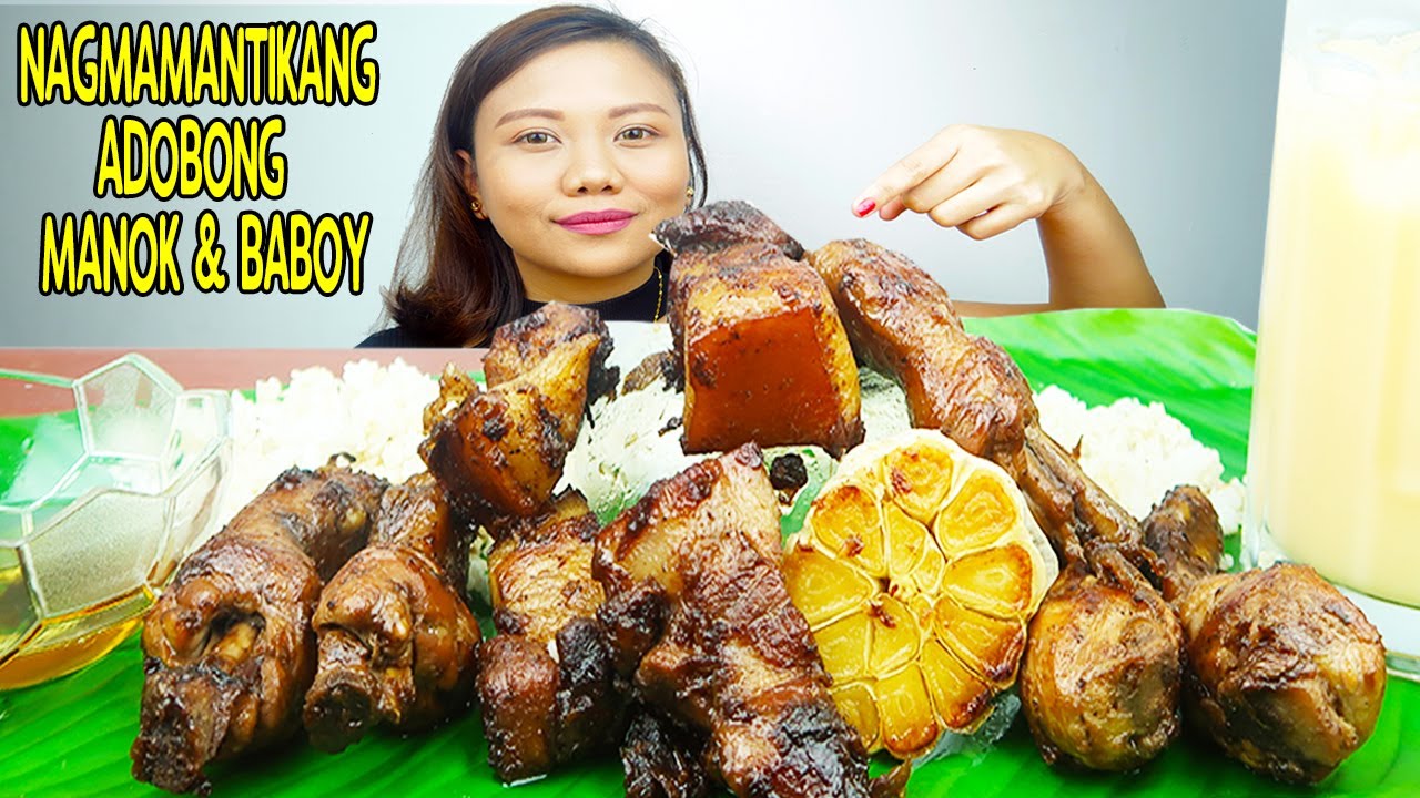 ADOBONG MANOK AT BABOY MUKBANG | eatsLENY - YouTube
