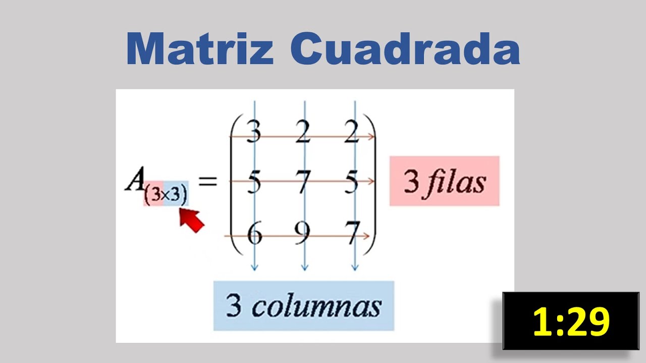 Matriz Cuadrada: Qué Es y Por Qué Es Tan Importante - YouTube