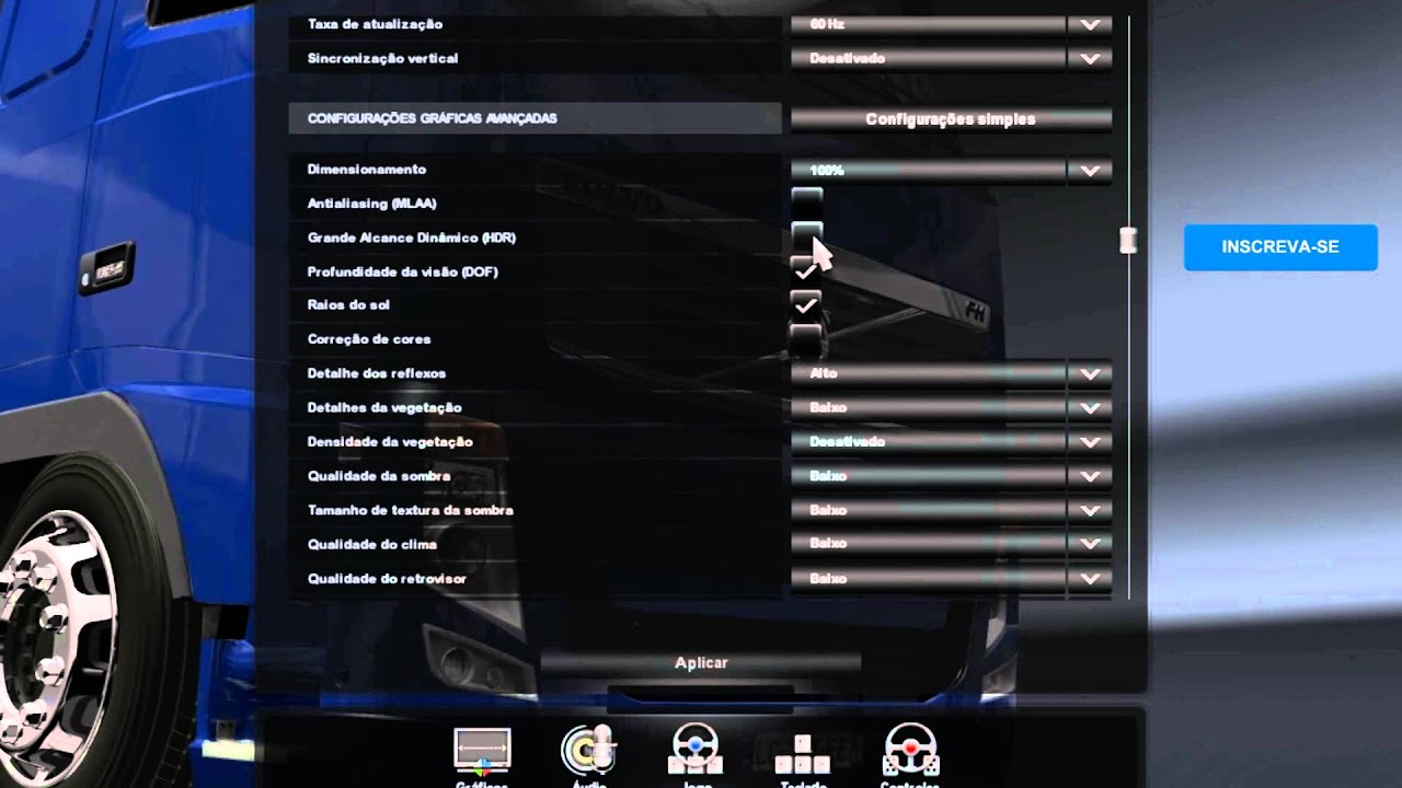 :3 MINHAS CONFIGURAÇÕES DE JOGO ''CONFIG E GRAFICOS'' ETS-2 /CHORÂO ...