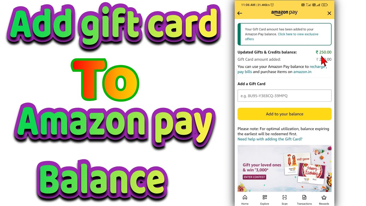 How To Add Amazon Gift Card To Your Amazon Pay Account arvindbarman YouTube how-to-add-amazon-gift-card-to-your-amazon-pay-account-arvindbarman-youtube