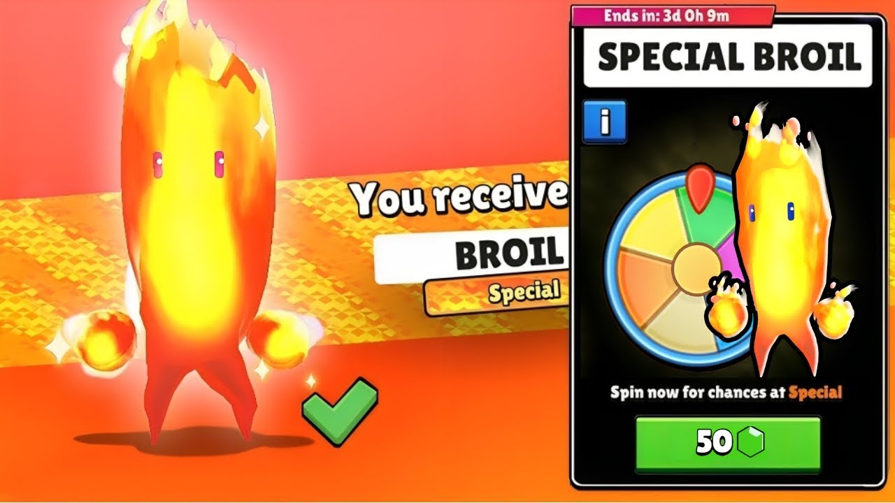 I GOT *NEW* BROIL 🔥 SPECIAL SKIN | FIRE WHEEL | Stumble Guys - YouTube