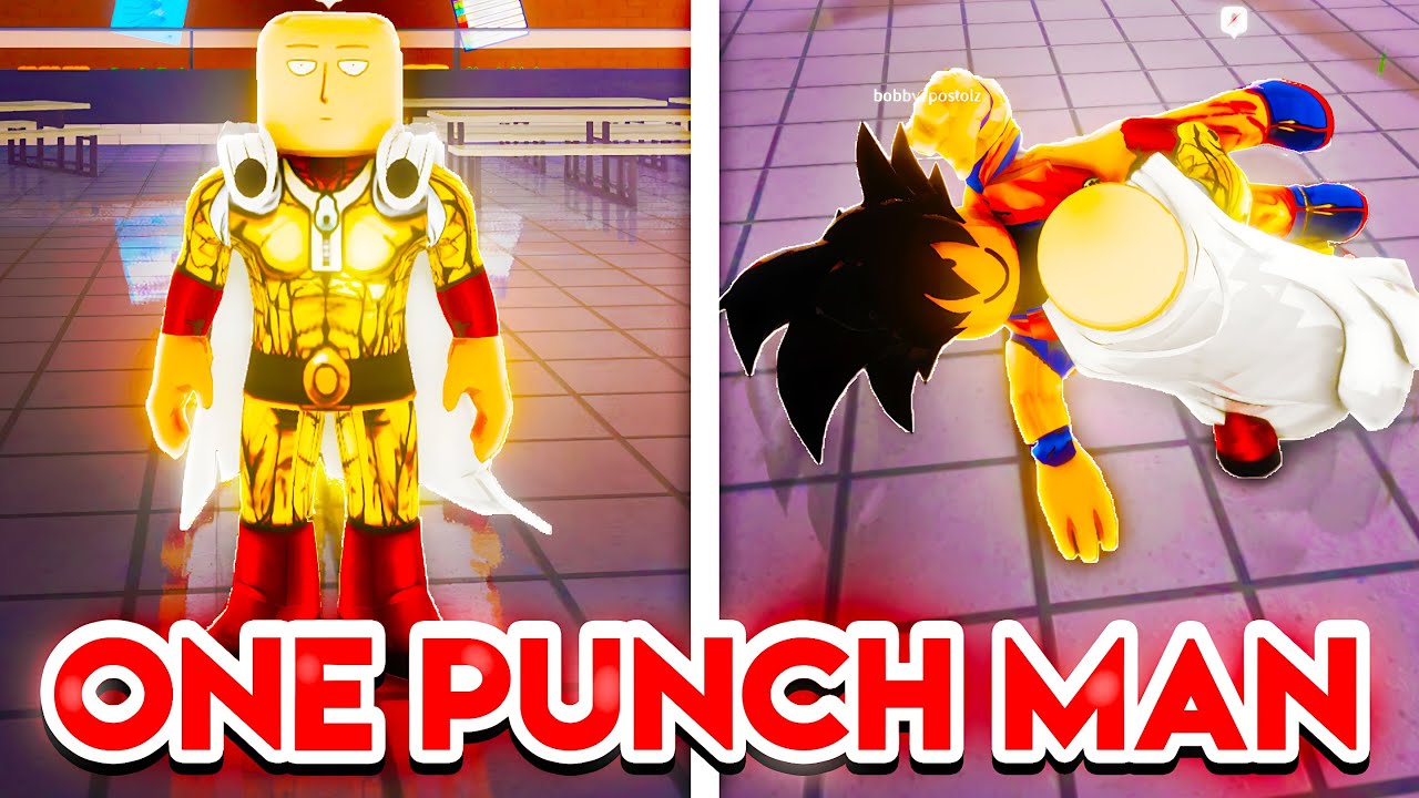 I Became ONE PUNCH MAN In Roblox Fight In A School - YouTube