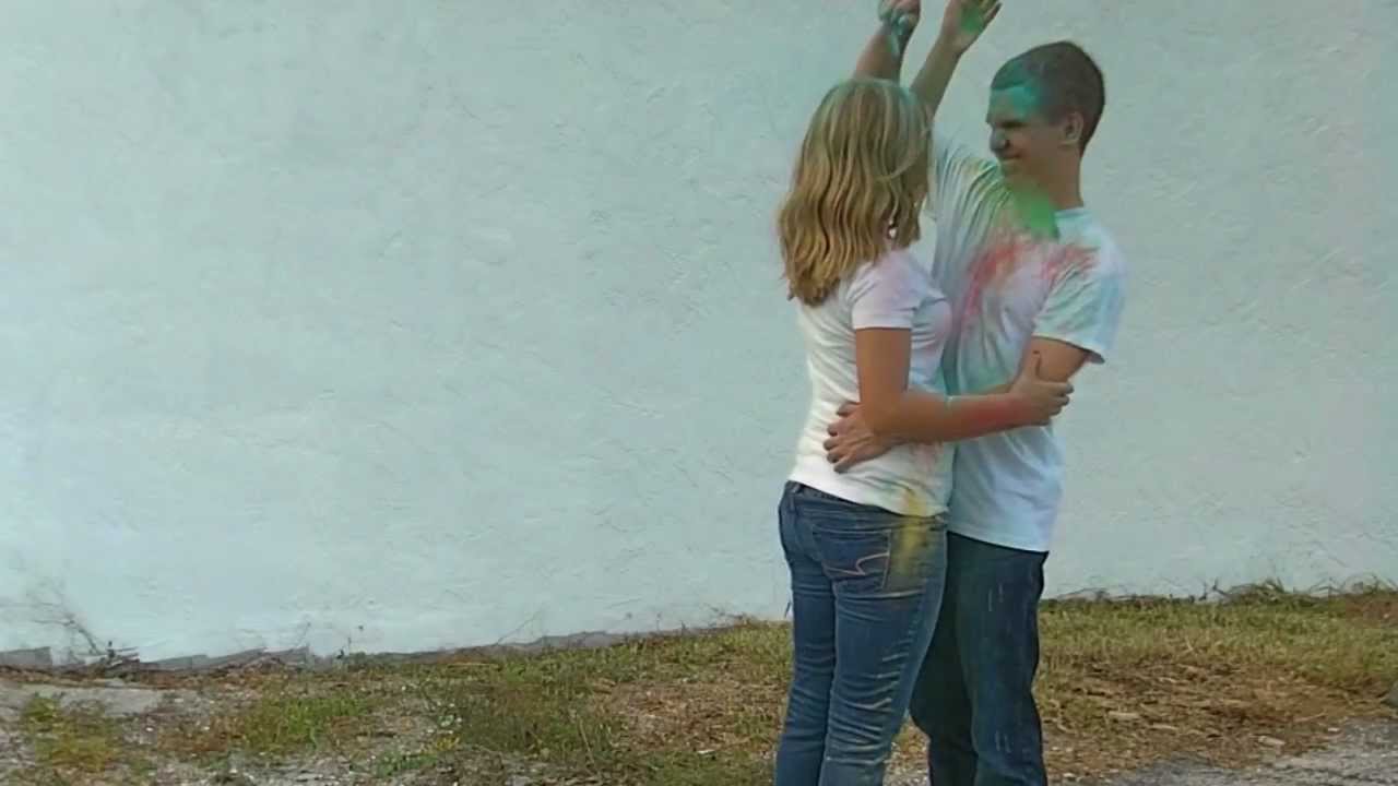 Engaged in a Colored Powder War - YouTube