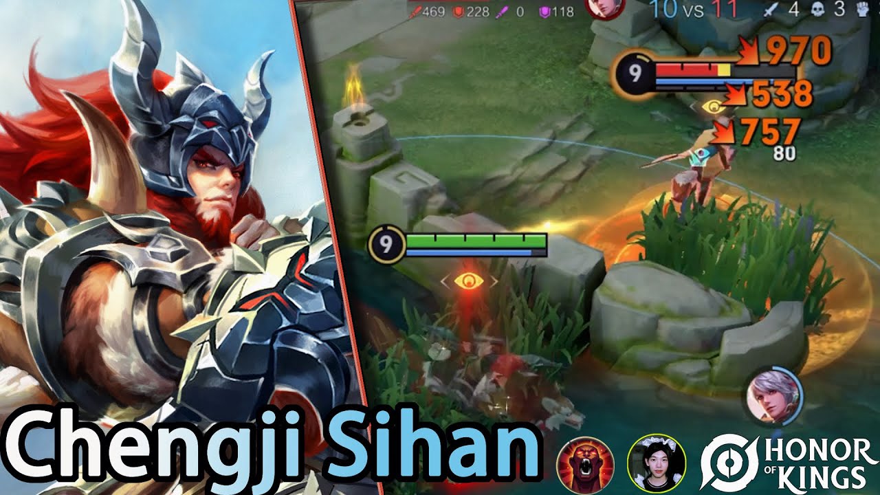 Honor of Kings（Chengji Sihan）An adc hero riding a wolf｜Um herói adc montando um lobo - YouTube