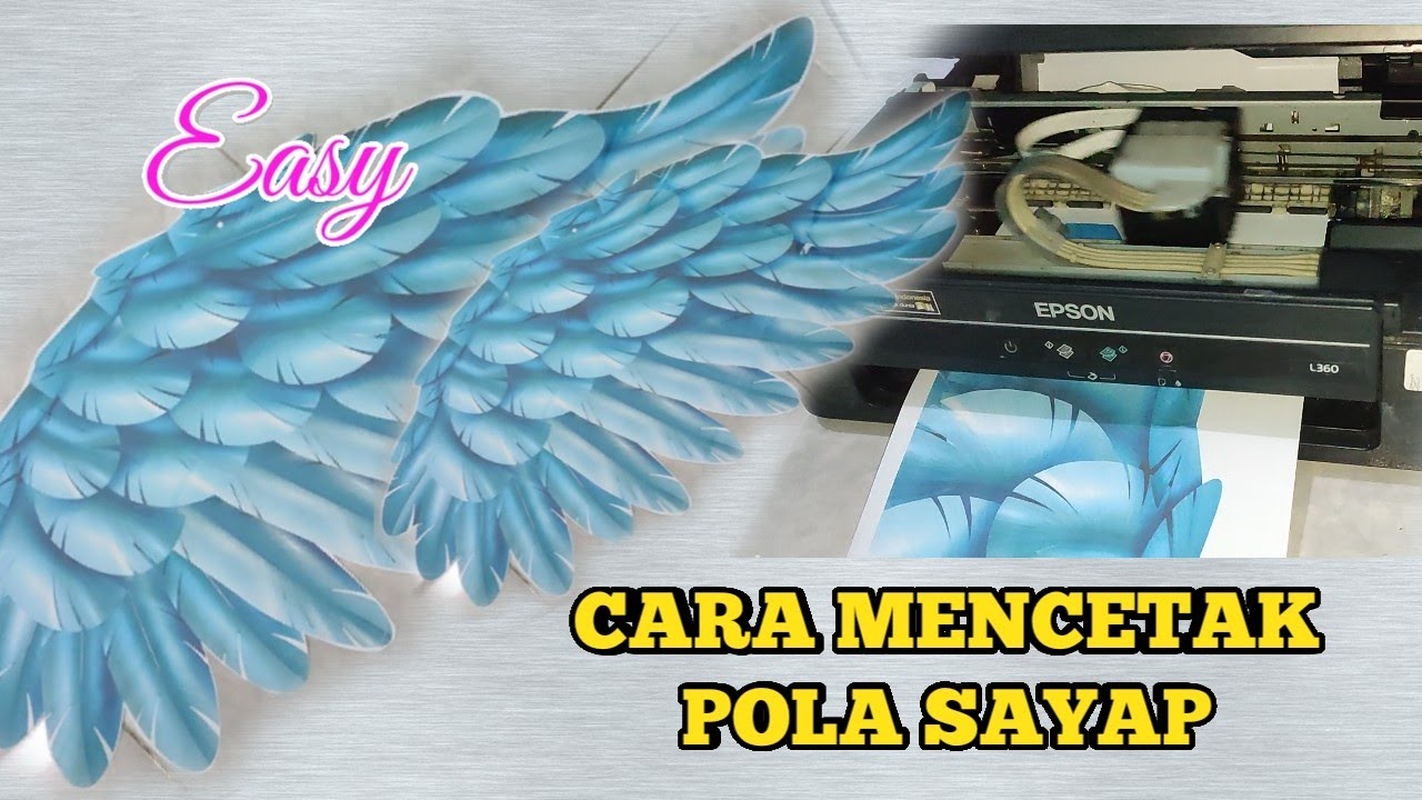cara mencetak pola sayap untuk karnaval #karnaval #craft - YouTube